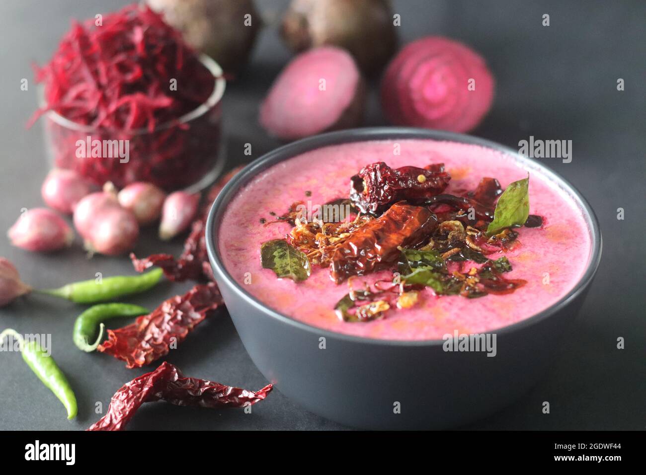 Beetroot pachadi. A yogurt based beetroot side dish. A side dish for ...