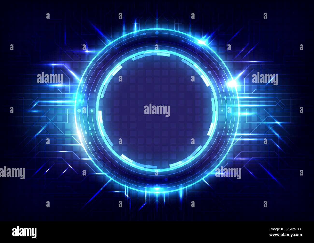 Digital infographic interface. Futuristic Sci-Fi glowing HUD frame ...