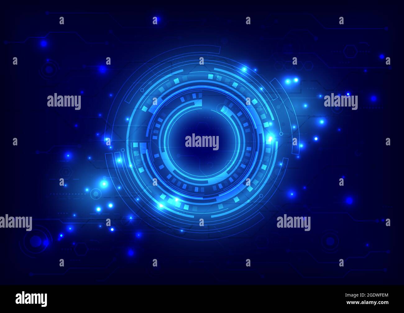 Digital particle of infographic. Futuristic Sci-Fi glowing HUD frame ...