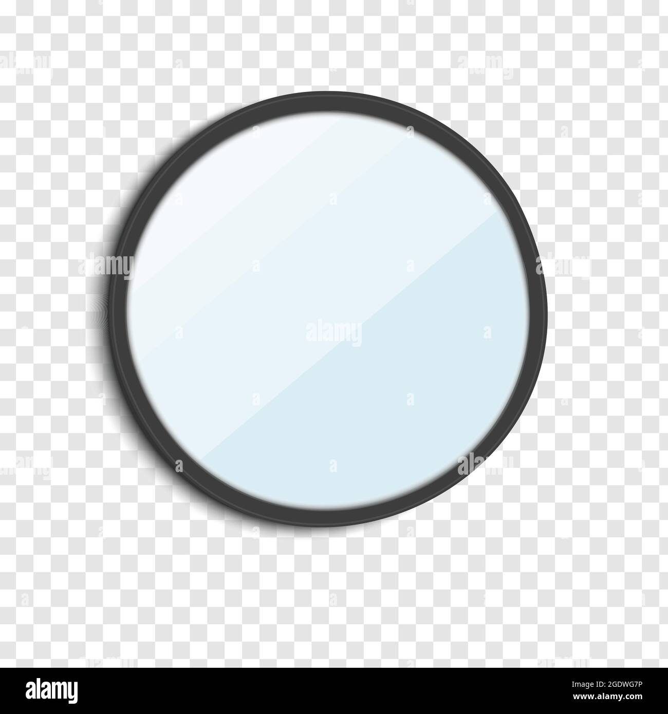 Round mirror isolated on transparent background. Vector Stock Vector ...