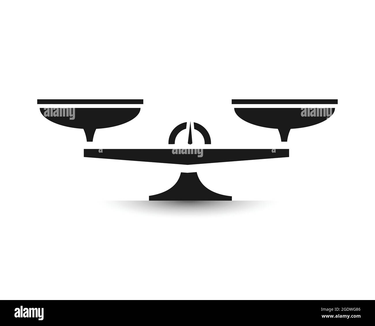 Scales icon. Vector black scale single symbol Stock Vector Image & Art ...