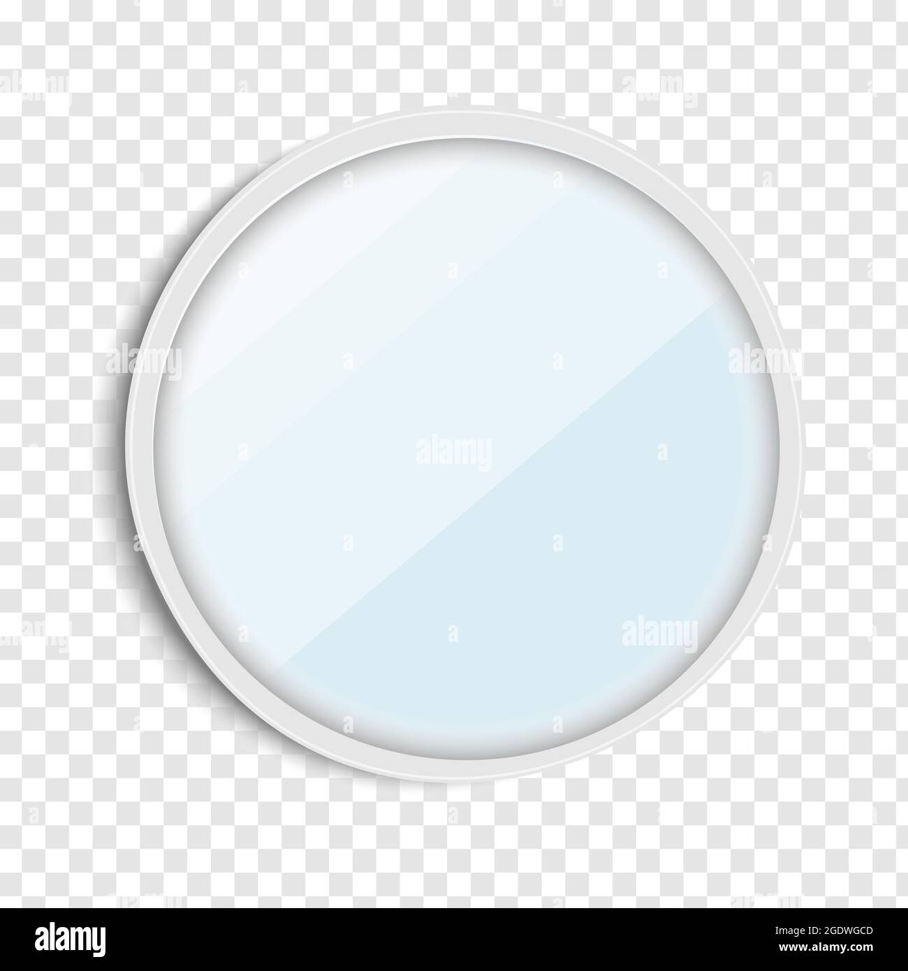 Round mirror isolated on transparent background. Vector Stock Vector ...