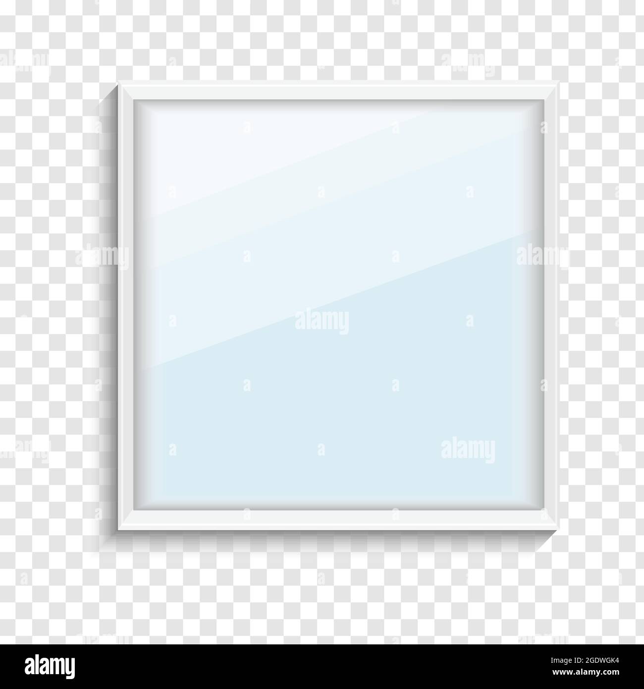 Square mirror isolated on transparent background. Vector Stock Vector ...