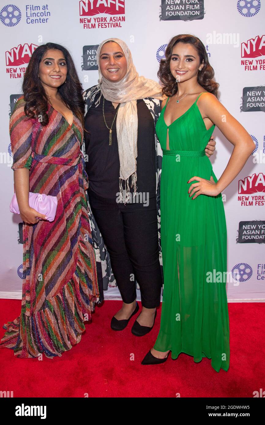 Aizzah Fatima, Iman Zawahry and Salena Qureshi attend the "Americanish ...