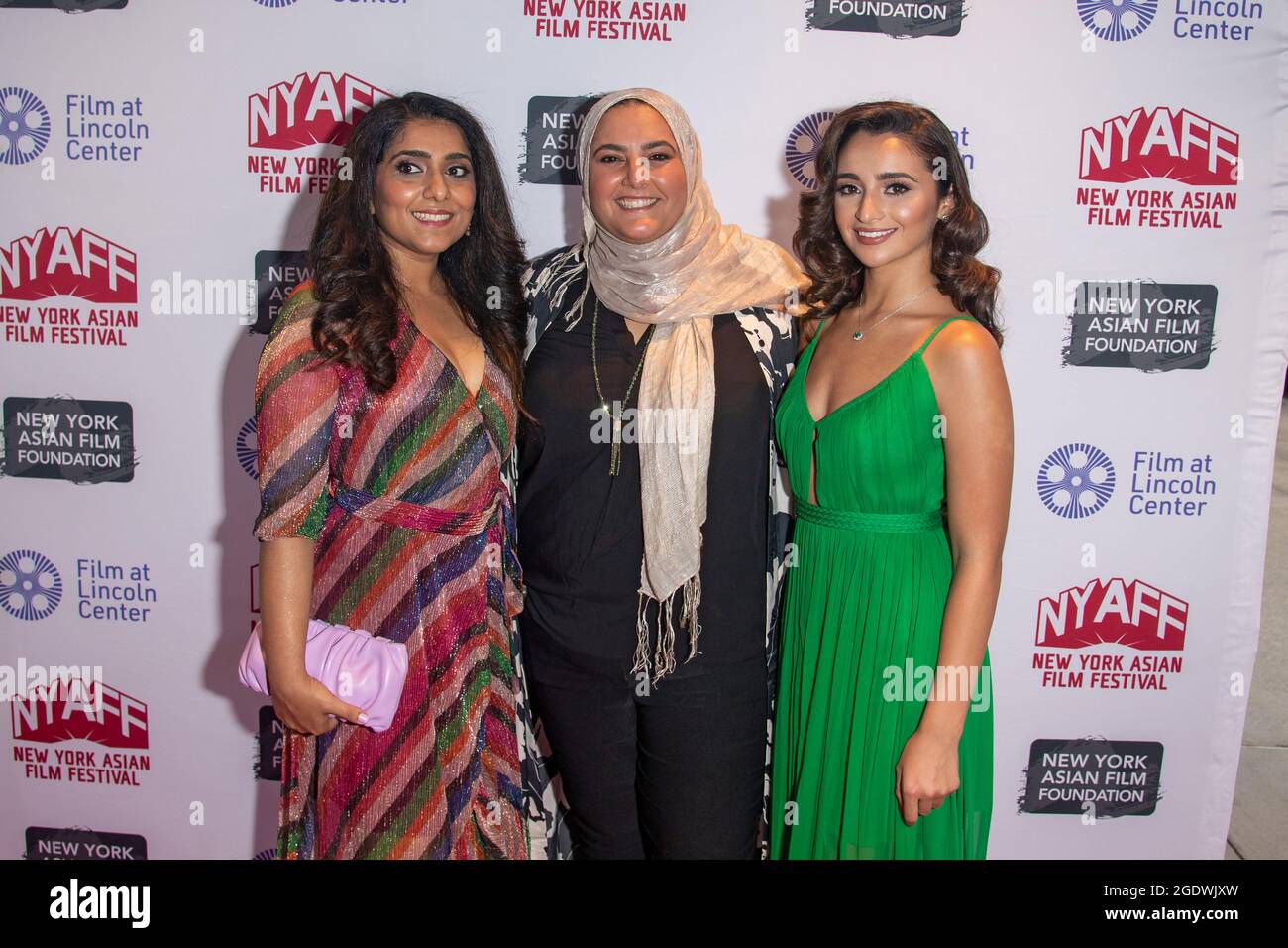 Aizzah Fatima, Iman Zawahry and Salena Qureshi attend the "Americanish ...