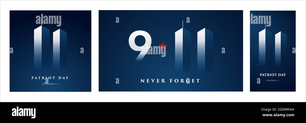 9/11 Patriot Day banner. USA Patriot Day card. September 11, 2001. We ...