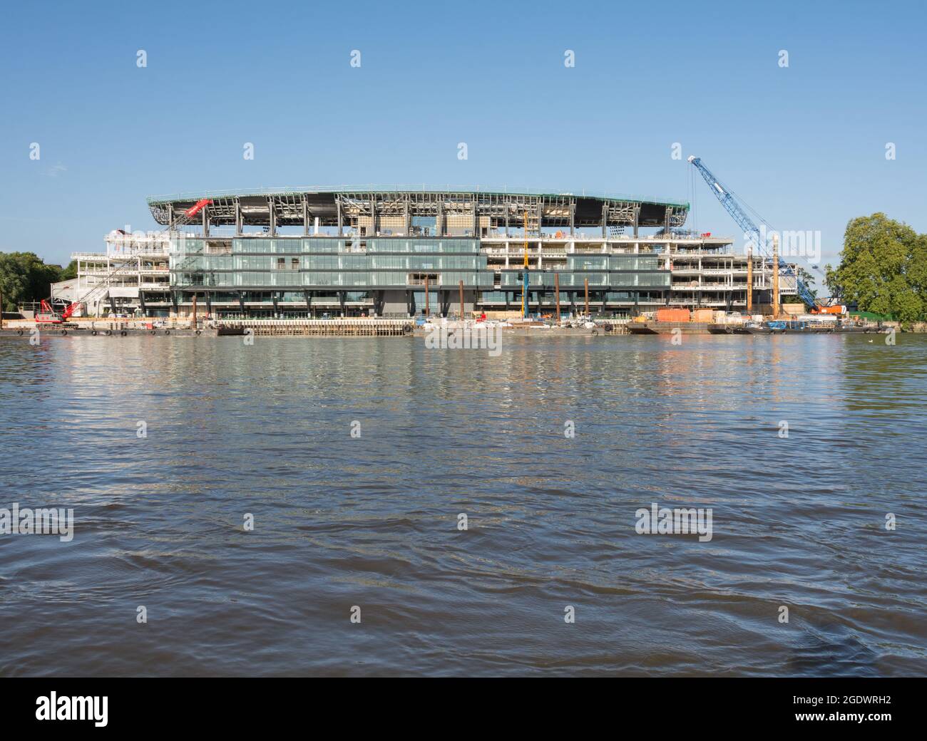 Fulham Football Club's new Riverside Stand under construction on the ...