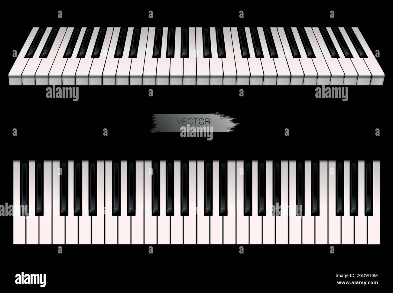 Realistic piano keys. Vector Stock Vector Image & Art - Alamy