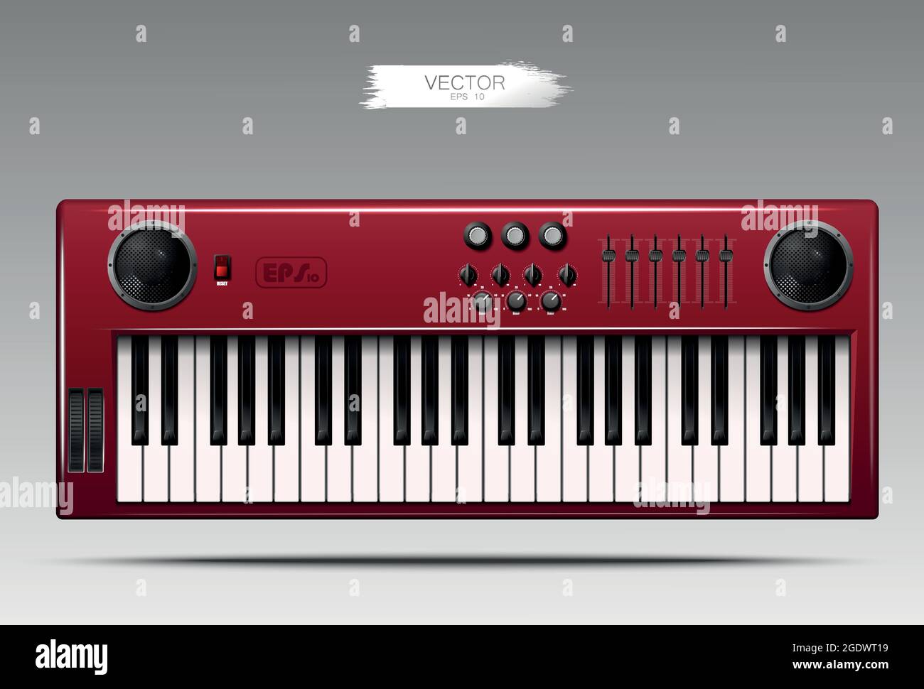 Red keyboard key Stock Vector Images - Alamy