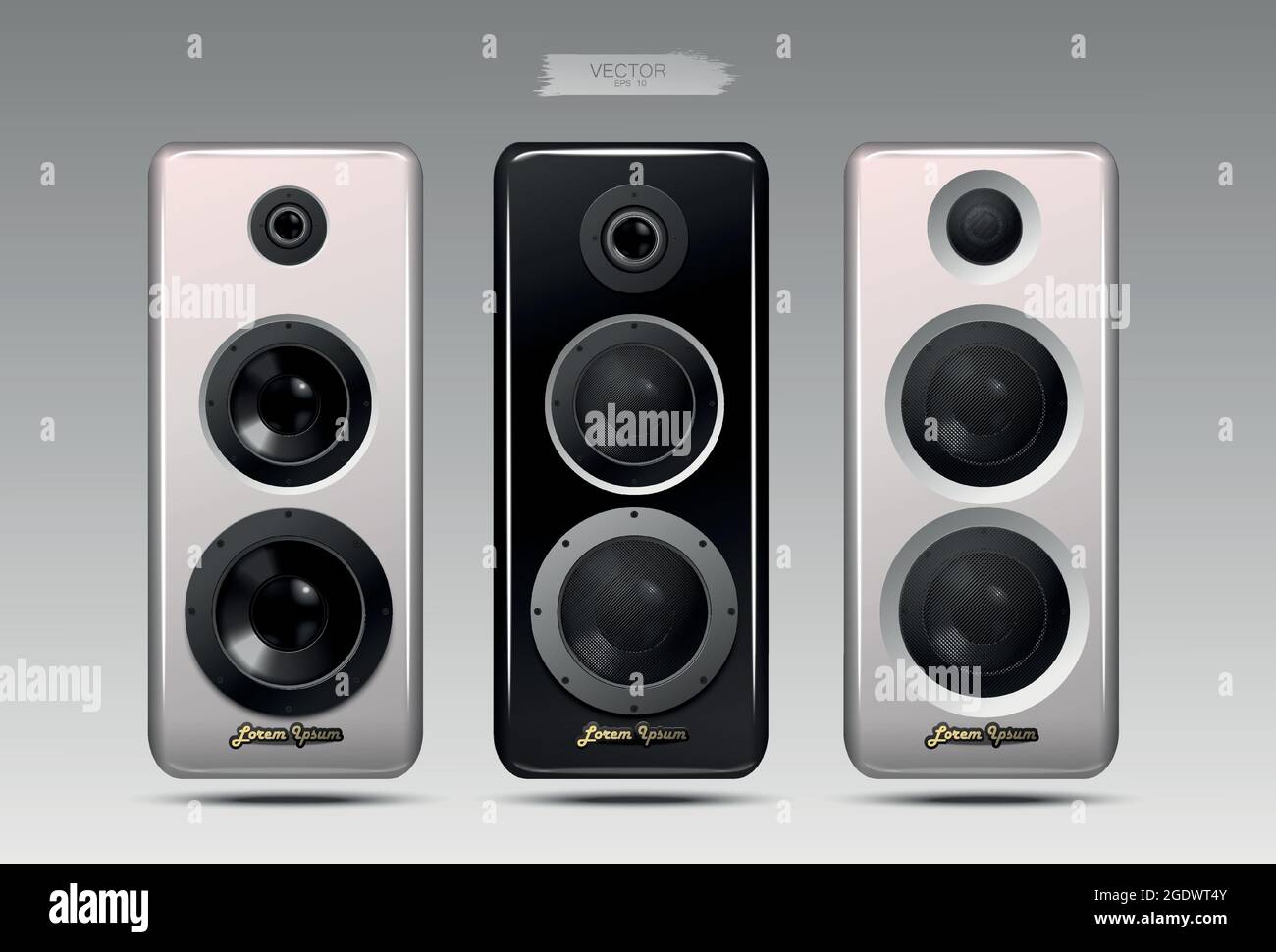 Concert sound system speakers Stock Vector Images - Alamy