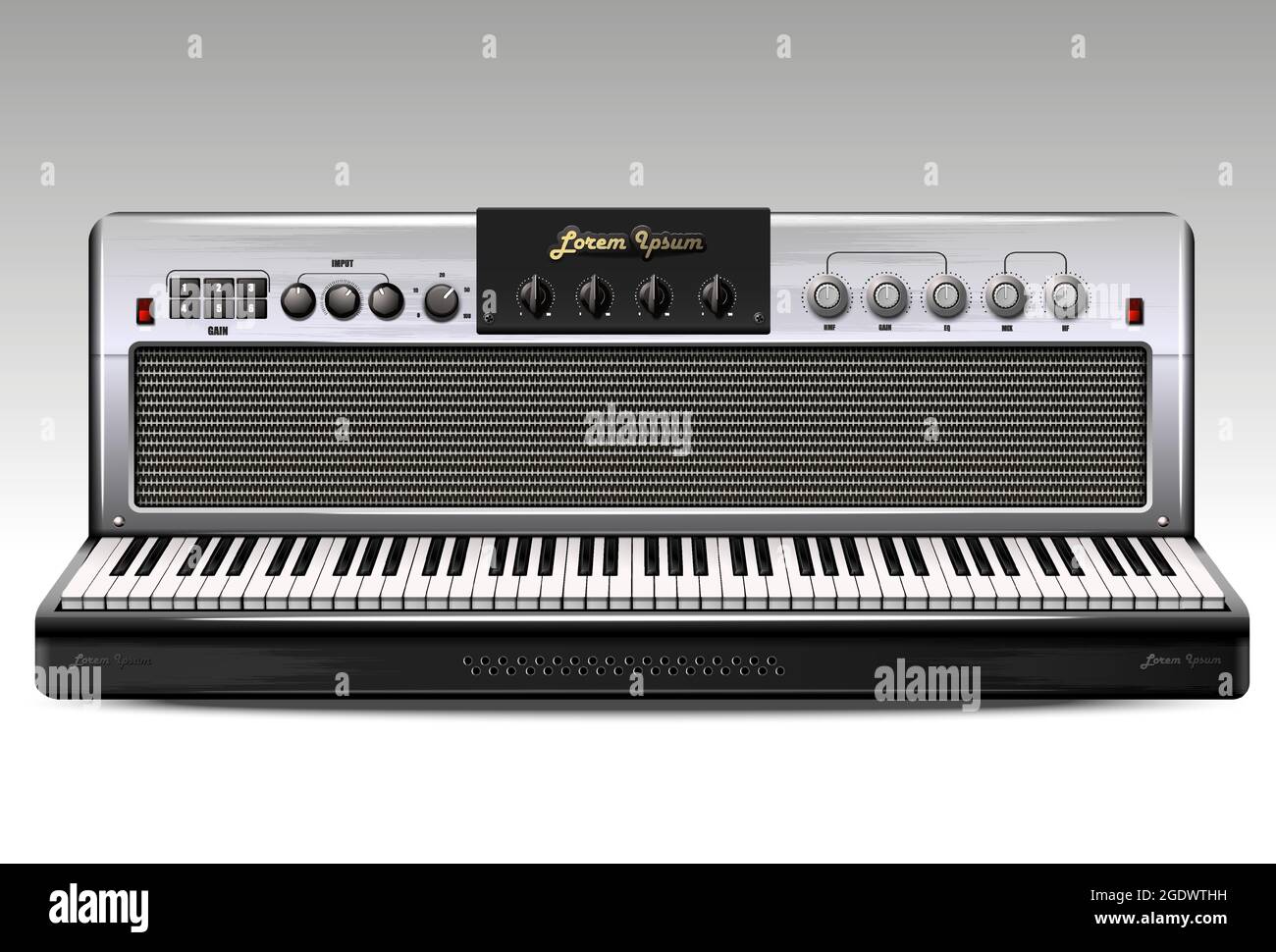 Realistic virtual synthesizer/ Vector Stock Vector Image & Art - Alamy