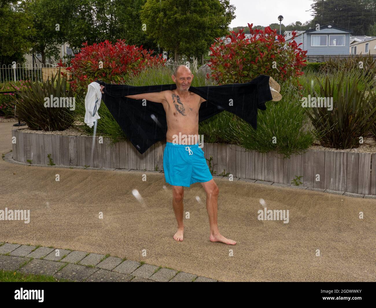 Visitors to the outdoor pool at Haven Seaview Holiday Park leave in the ...