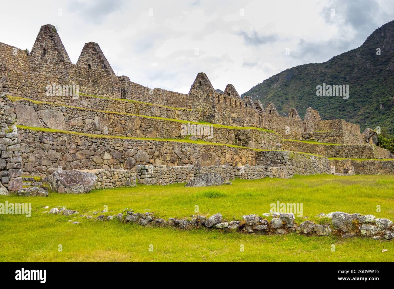 Archaeological remains of Machu Picchu located in the mountains of ...