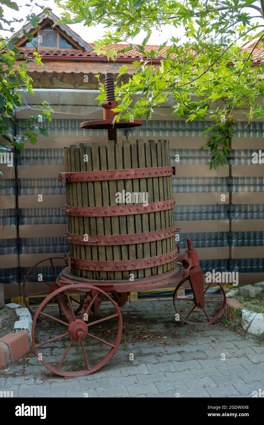 Old wine making equipment hi-res stock photography and images - Alamy