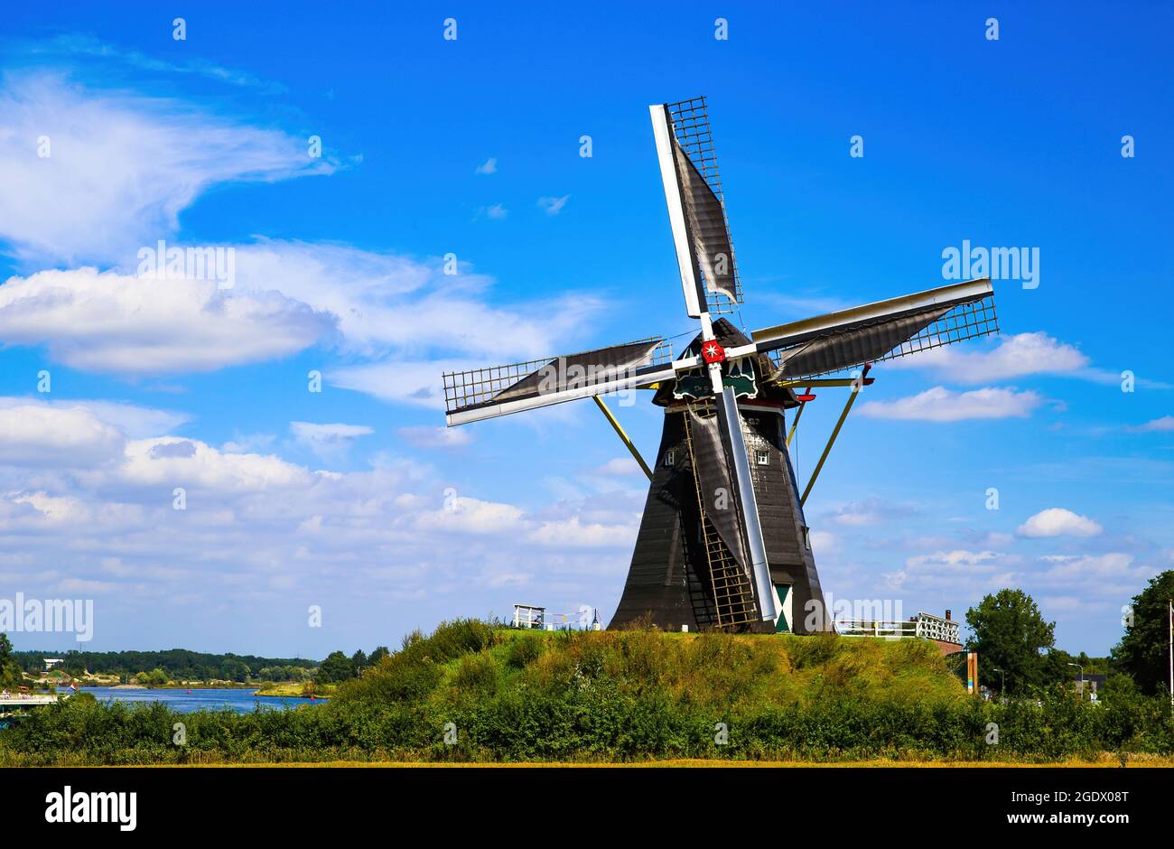 Beesel, Netherlands - July 9. 2021: View on isolated typical dutch ...