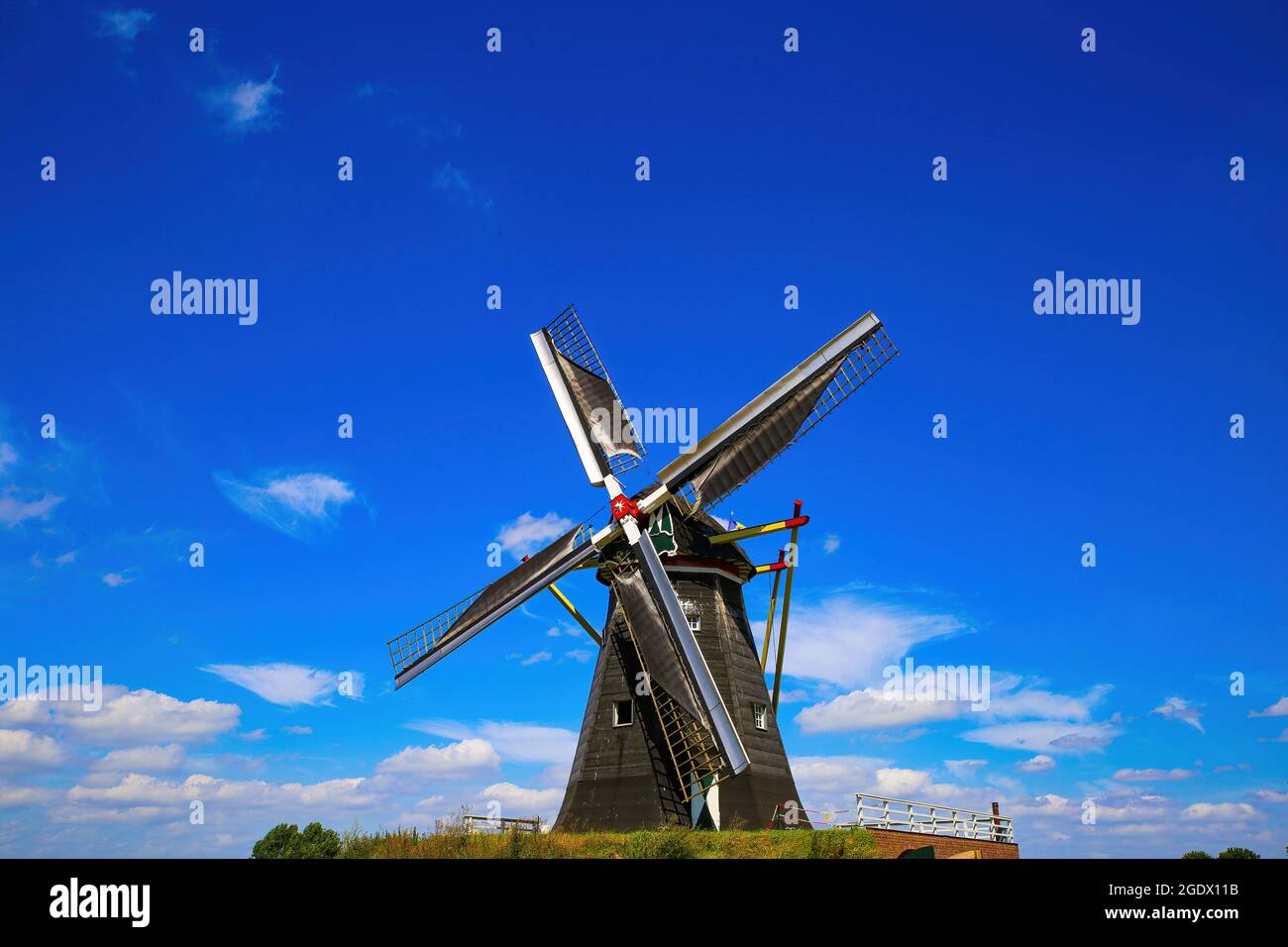 Beesel, Netherlands - July 9. 2021: View on isolated typical dutch ...