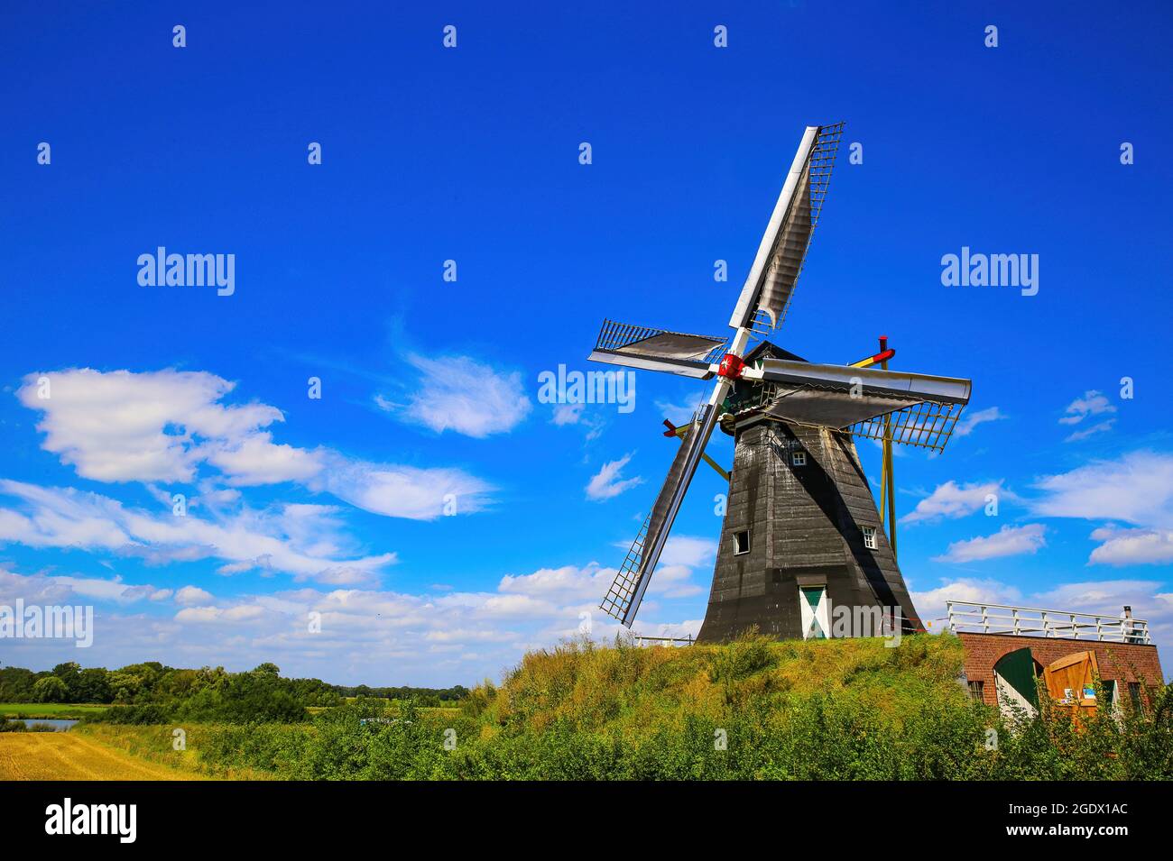Beesel, Netherlands - July 9. 2021: View on isolated typical dutch ...