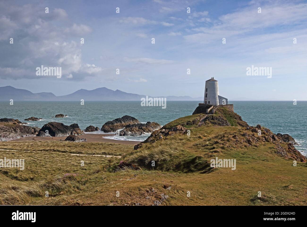 Twr mawr lighthouse llanddwyn island hi-res stock photography and ...