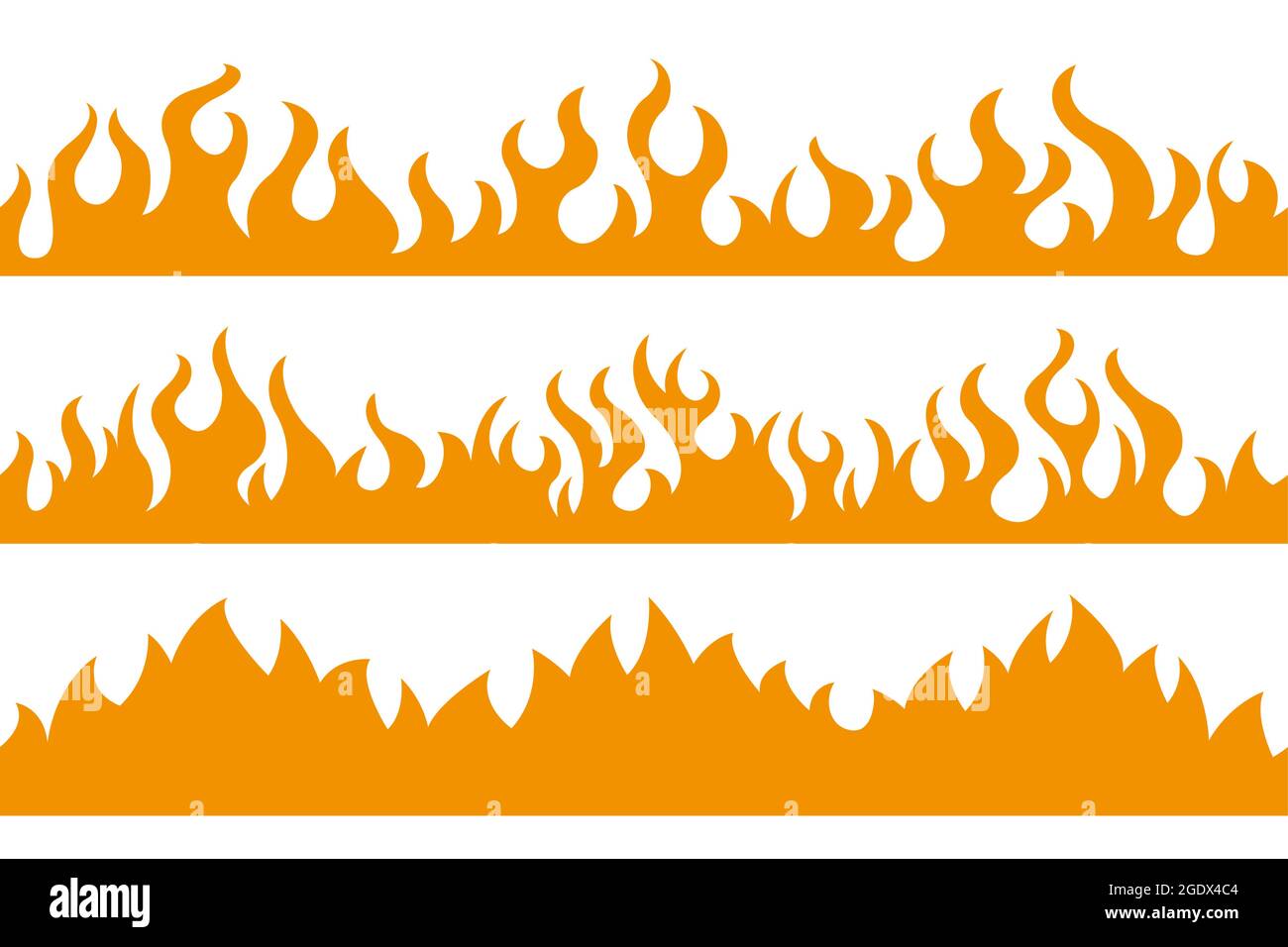 Fire flames border vector Cut Out Stock Images & Pictures - Alamy