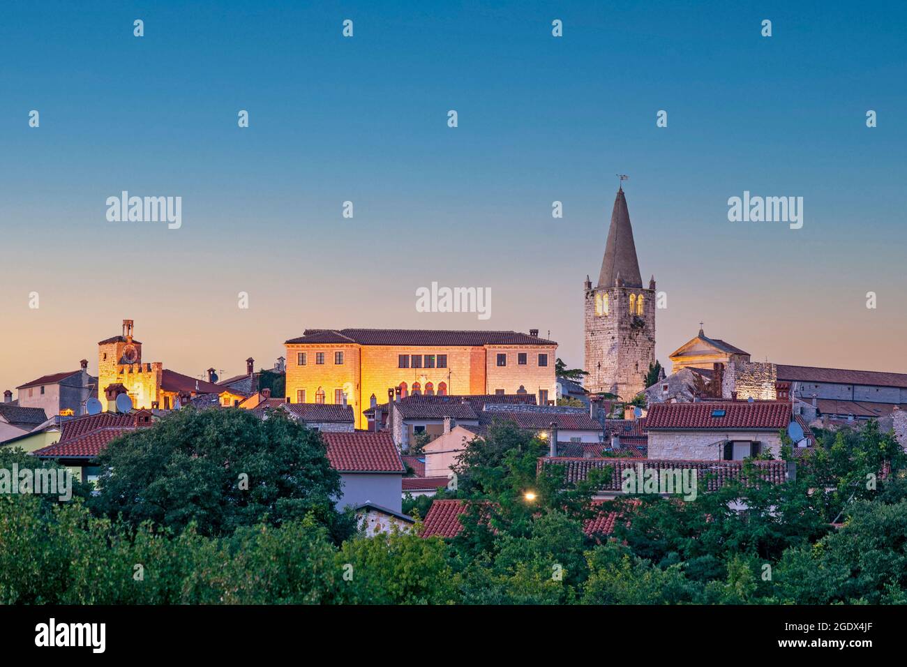 Valle / Bale old town in Istria, Croatia at dusk Stock Photo - Alamy