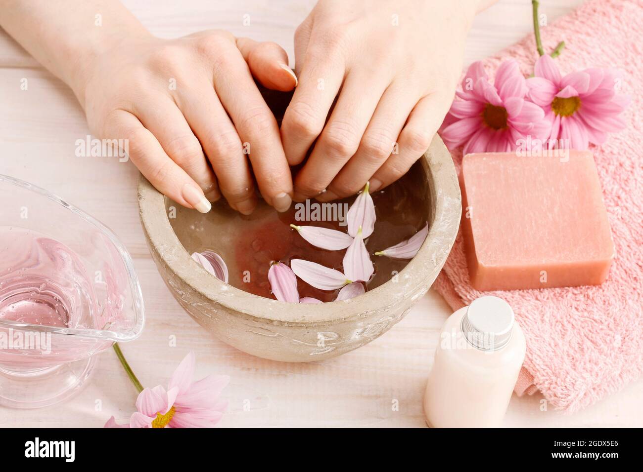 Home nail spa relax hi-res stock photography and images - Alamy