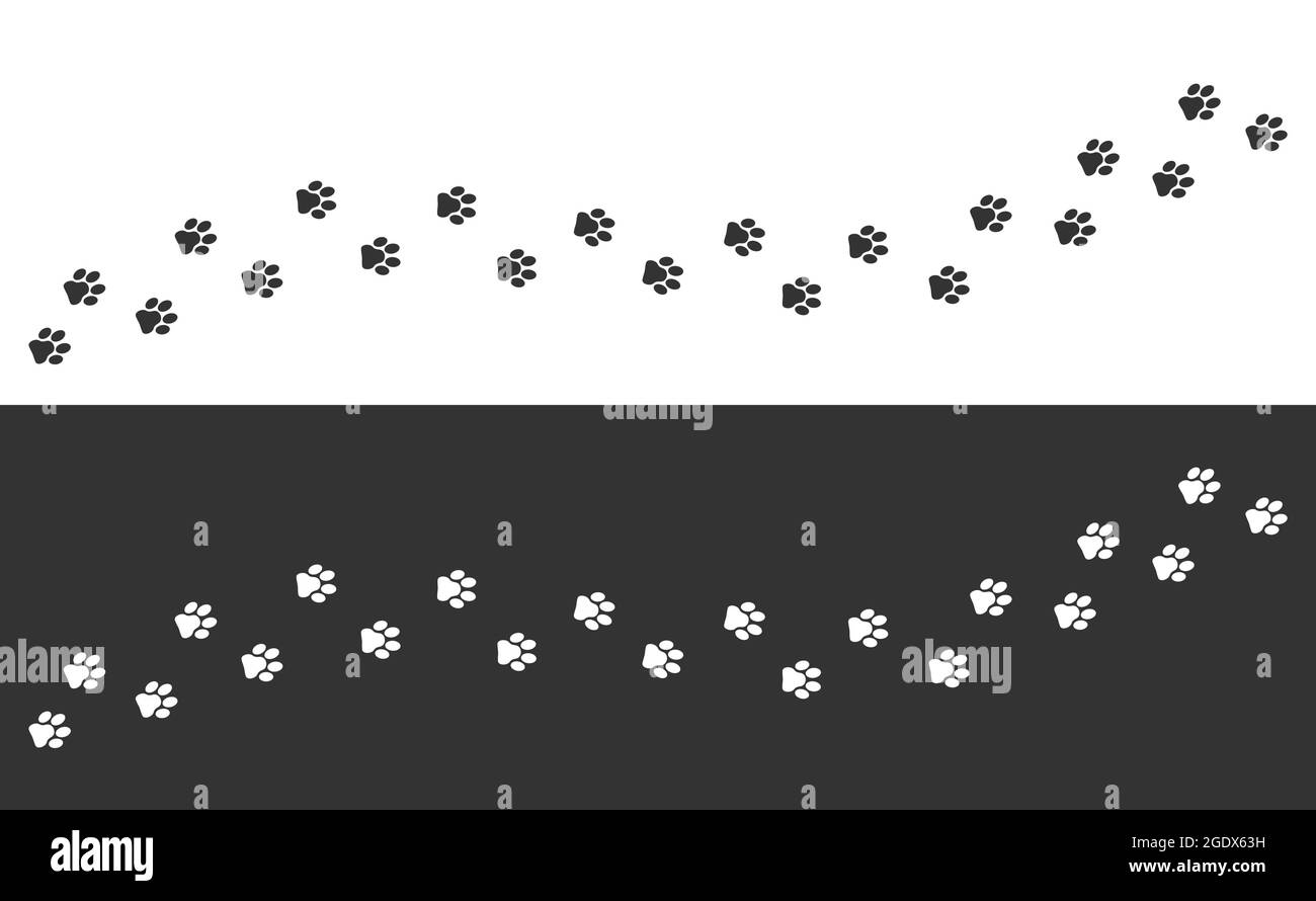 Footpath trail of cat. Pet foot print trail Stock Vector Image & Art ...