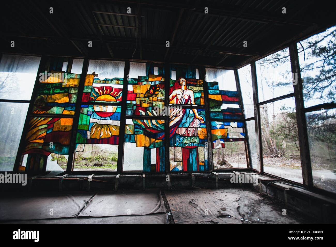 Cafe Pripyat in the Chernobyl Exclusion Zone Stock Photo - Alamy