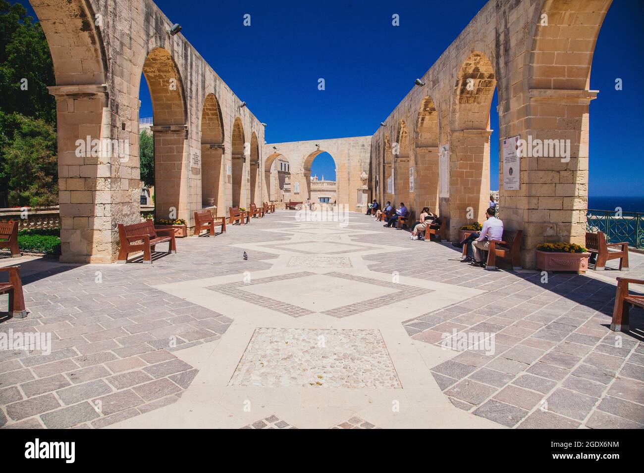 The Upper Barrakka Gardens in Valletta, Malta Stock Photo - Alamy