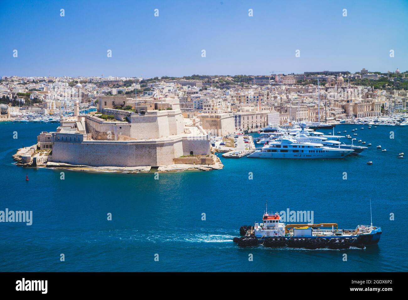 Fort St. Angelo seen in Valletta, Malta Stock Photo - Alamy