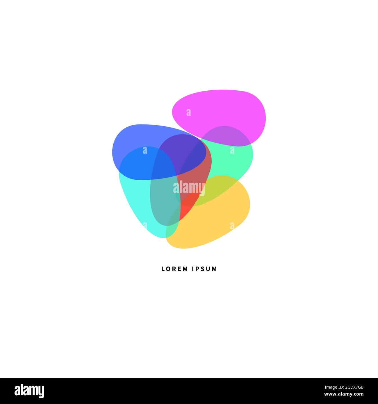 Creative logo. Abstract geometric shapes icon. Creativity symbol Stock ...