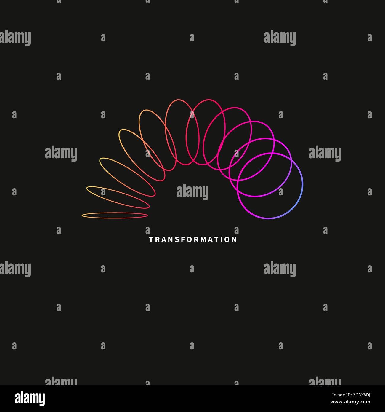 Logo movement. Coaching icon. Rotating circle concept. Evolution symbol ...