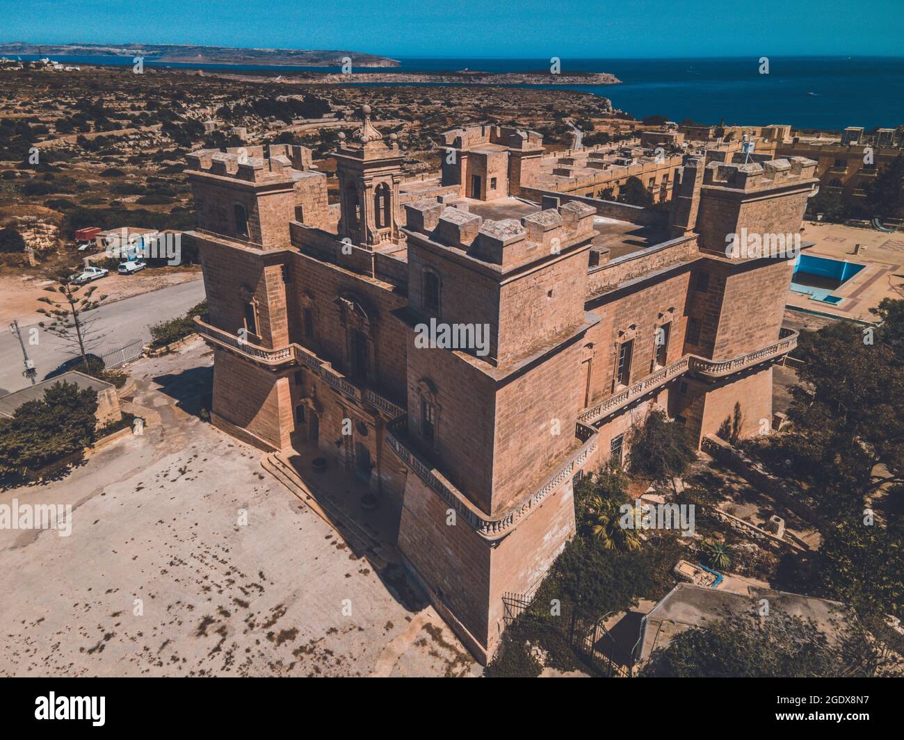 Selmun palace in malta drone hi-res stock photography and images - Alamy