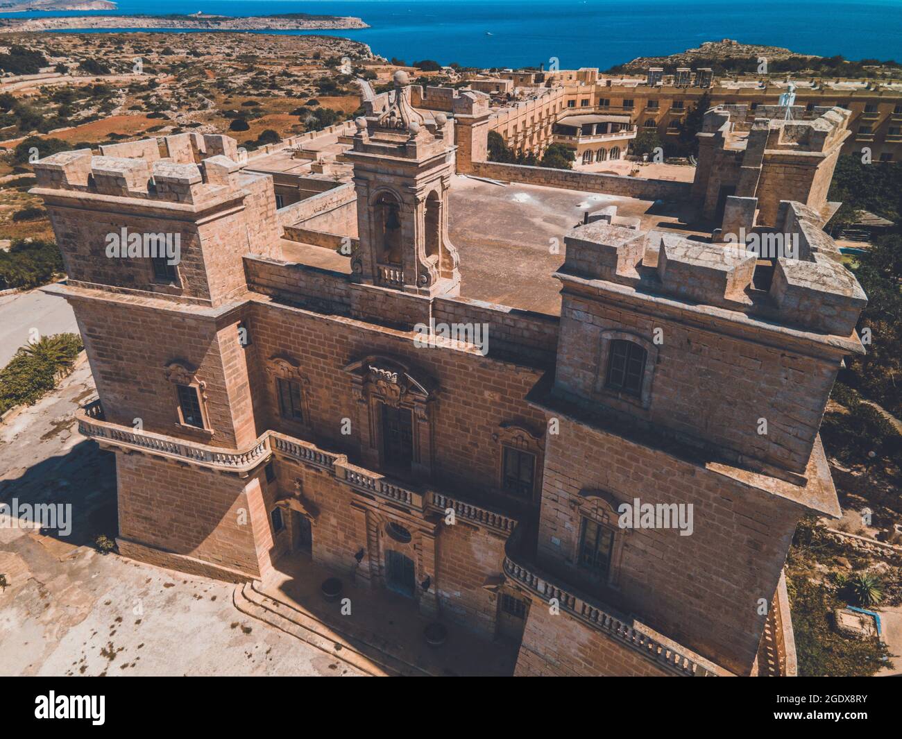 The Selmun Palace by Drone in country of Malta Stock Photo - Alamy