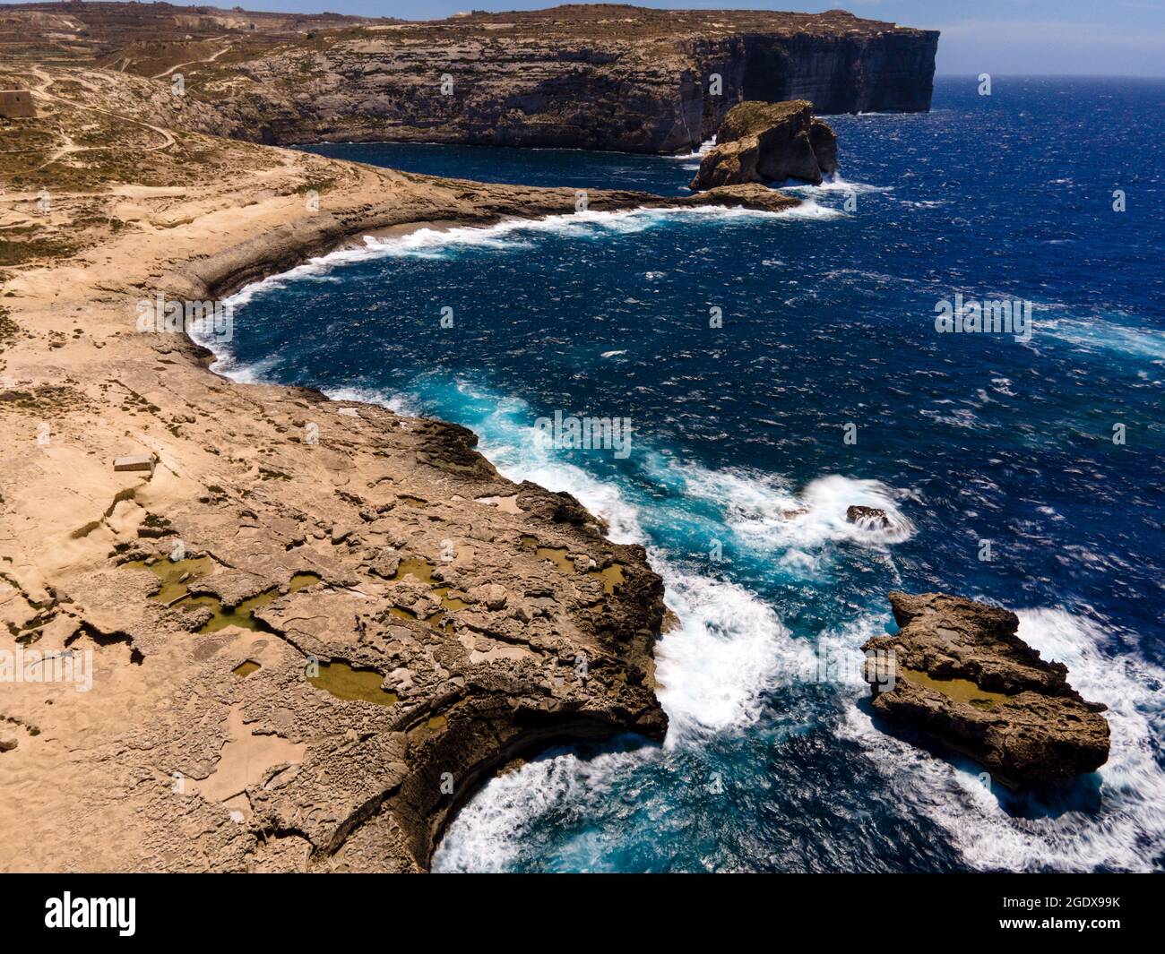 Drone views from around Gozo in Malta Stock Photo - Alamy
