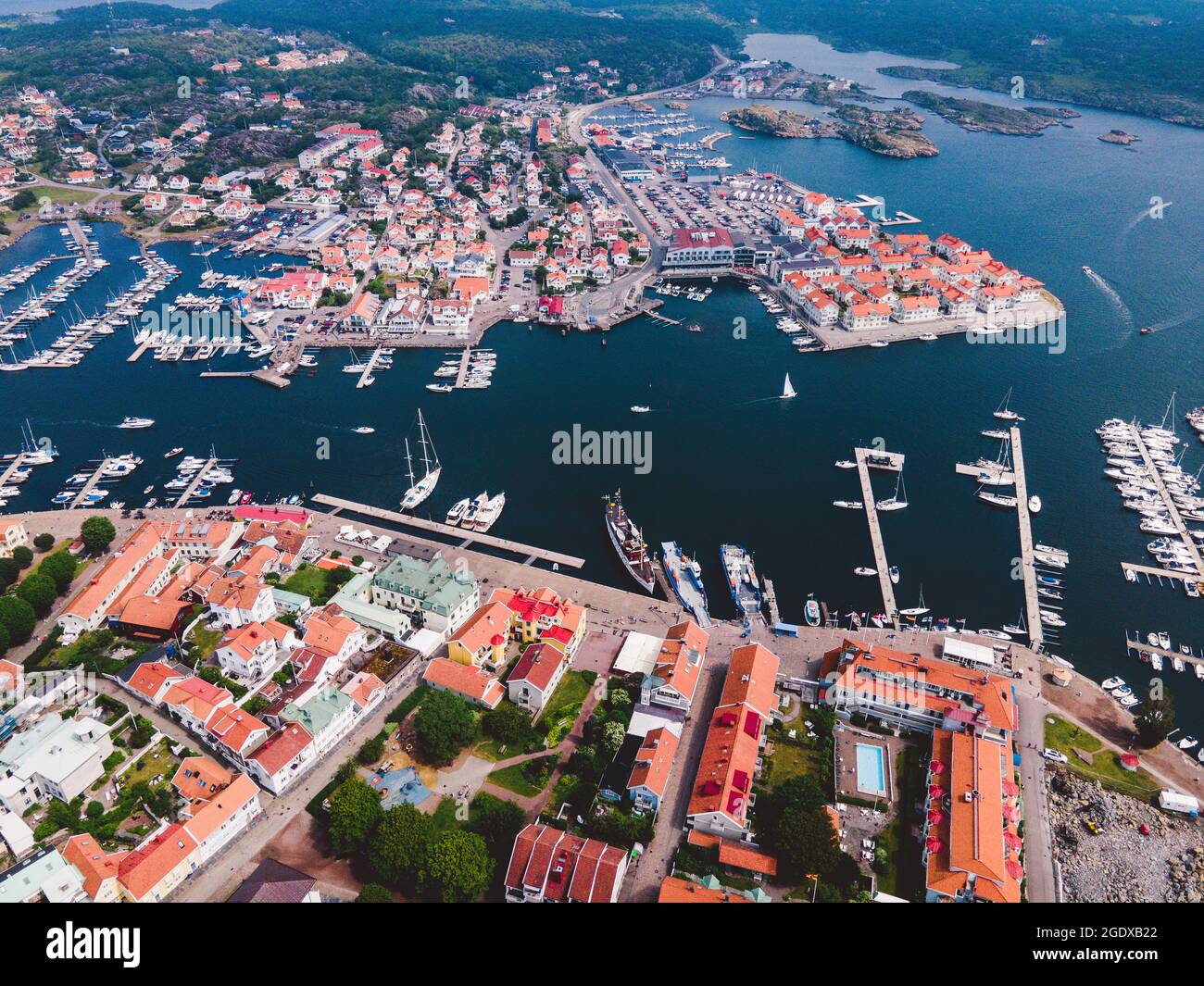 Aerial View of Marstrand, Sweden by Drone Stock Photo - Alamy