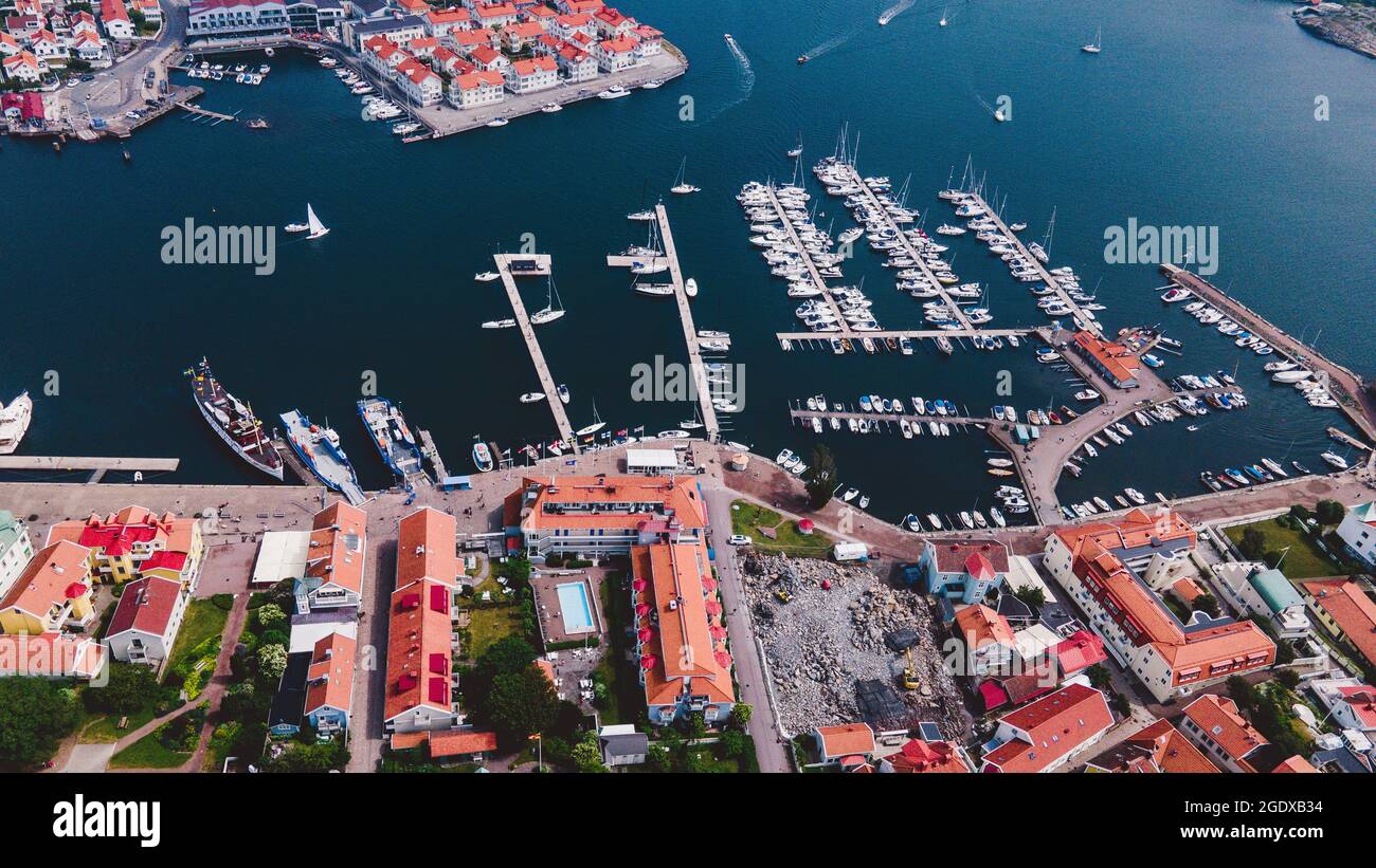 Aerial View of Marstrand, Sweden by Drone Stock Photo - Alamy