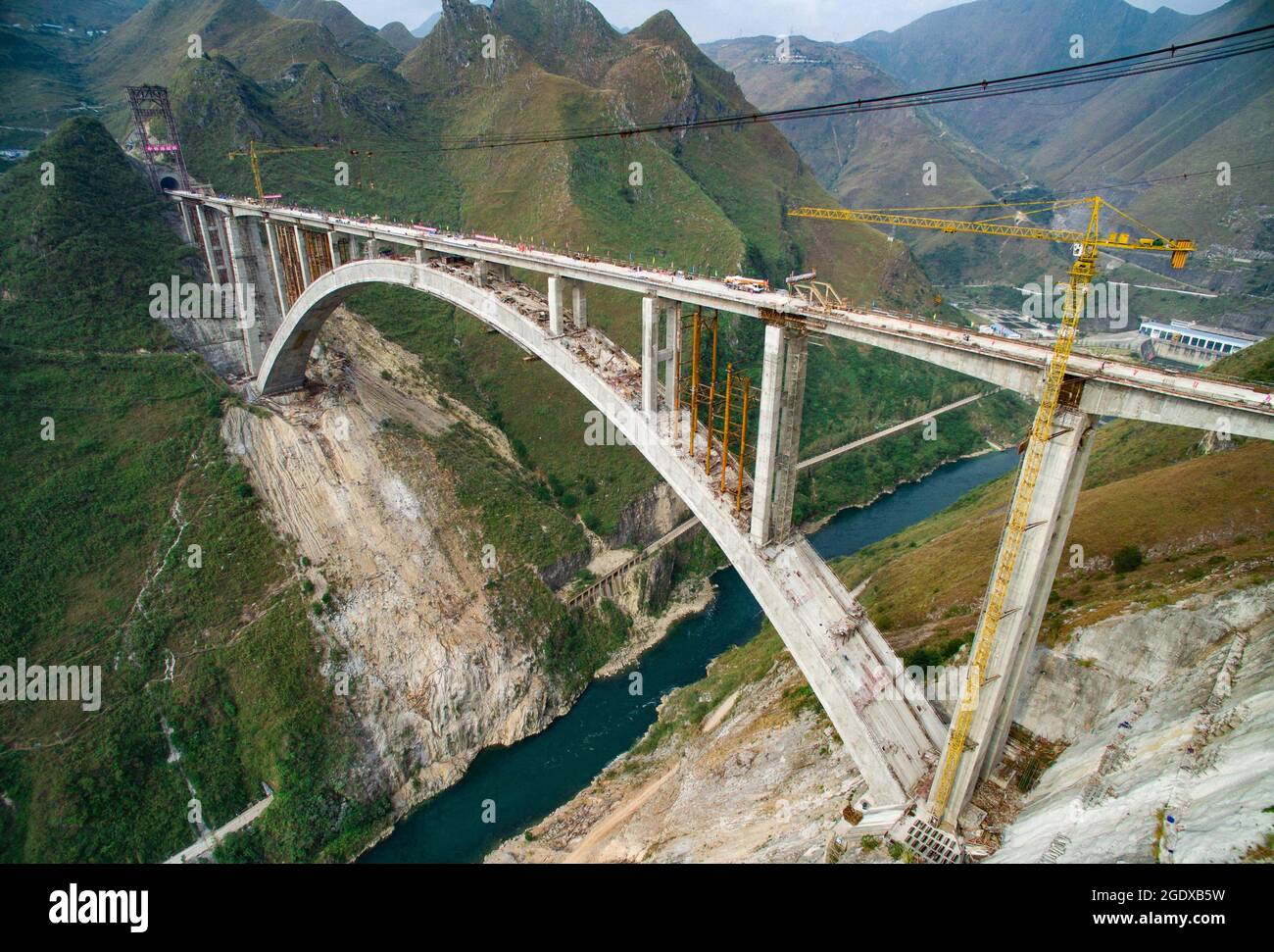 (210815) -- GUIYANG, Aug. 15, 2021 (Xinhua) -- Aerial photo taken on ...
