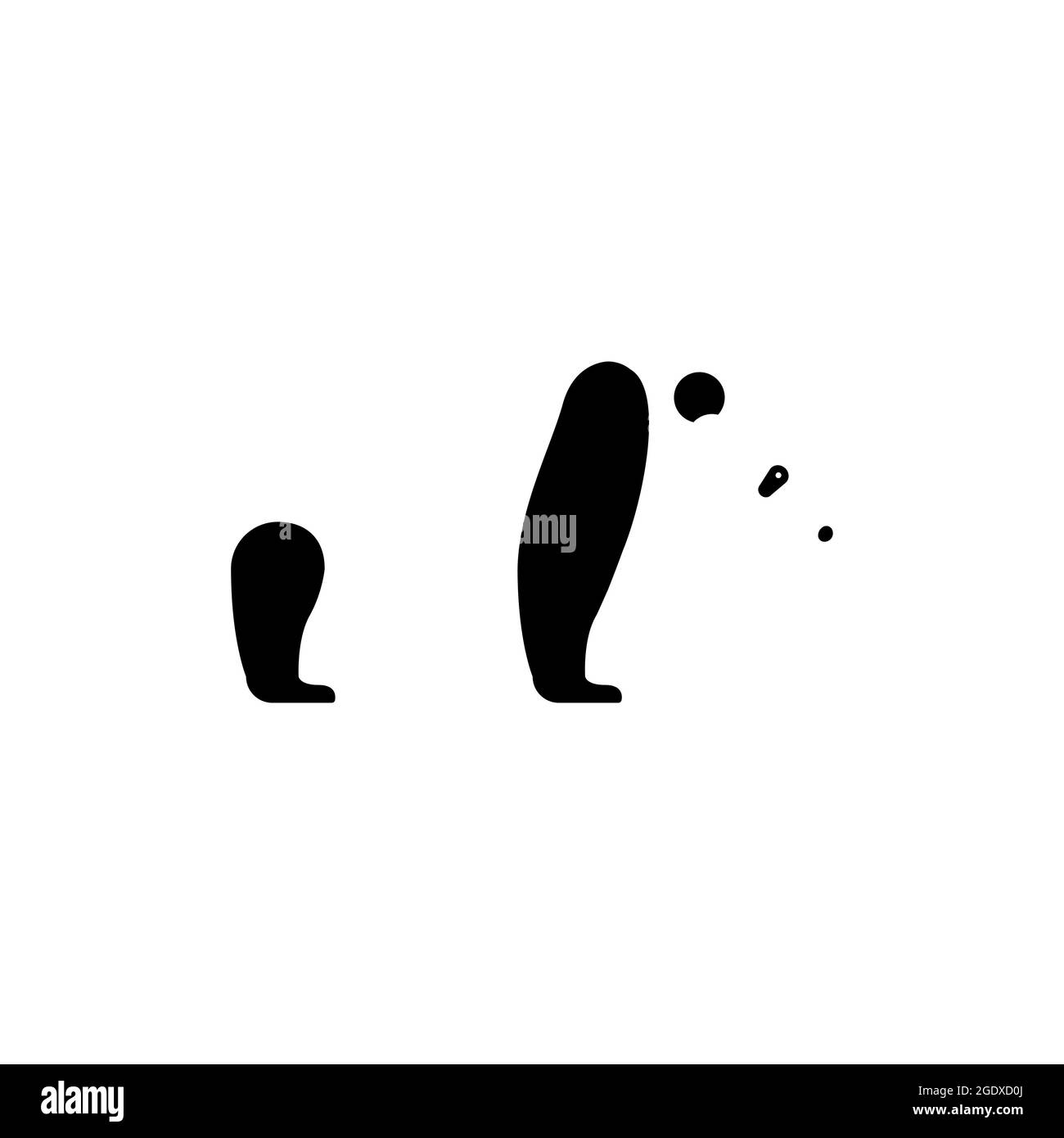 Panda side view. Abstract animal. Vector illustration Stock Vector ...