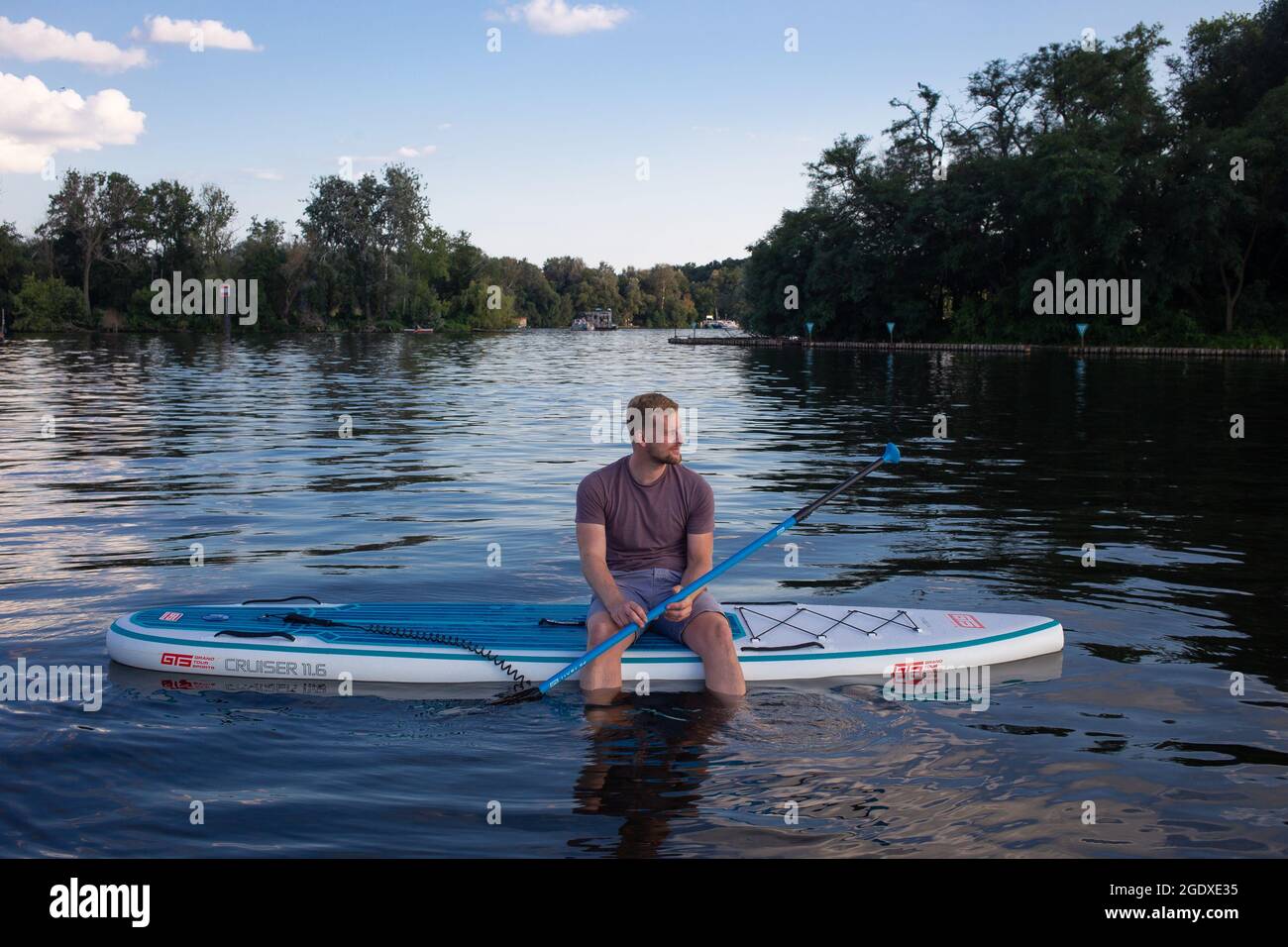 11 August 2021, Berlin: Steve Bredow, former junior runner-up in canoe ...