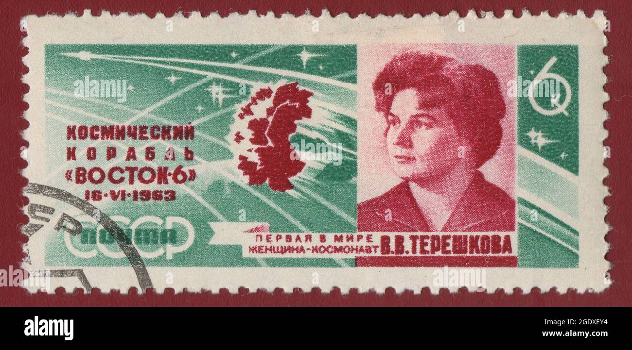 USSR - CIRCA 1963: a stamp printed by USSR shows the Valentina ...