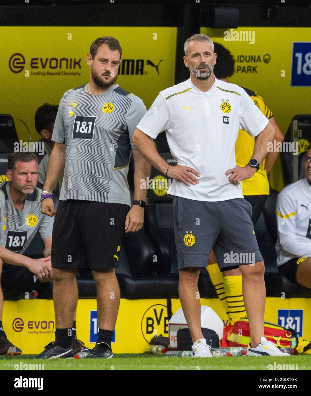 Co-Trainer Rene Maric und Trainer Marco Rose (BVB) Borussia Dortmund ...
