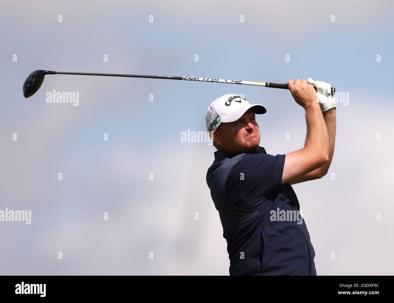 James Morrison tees off the 13th during day four of the Cazoo Classic ...