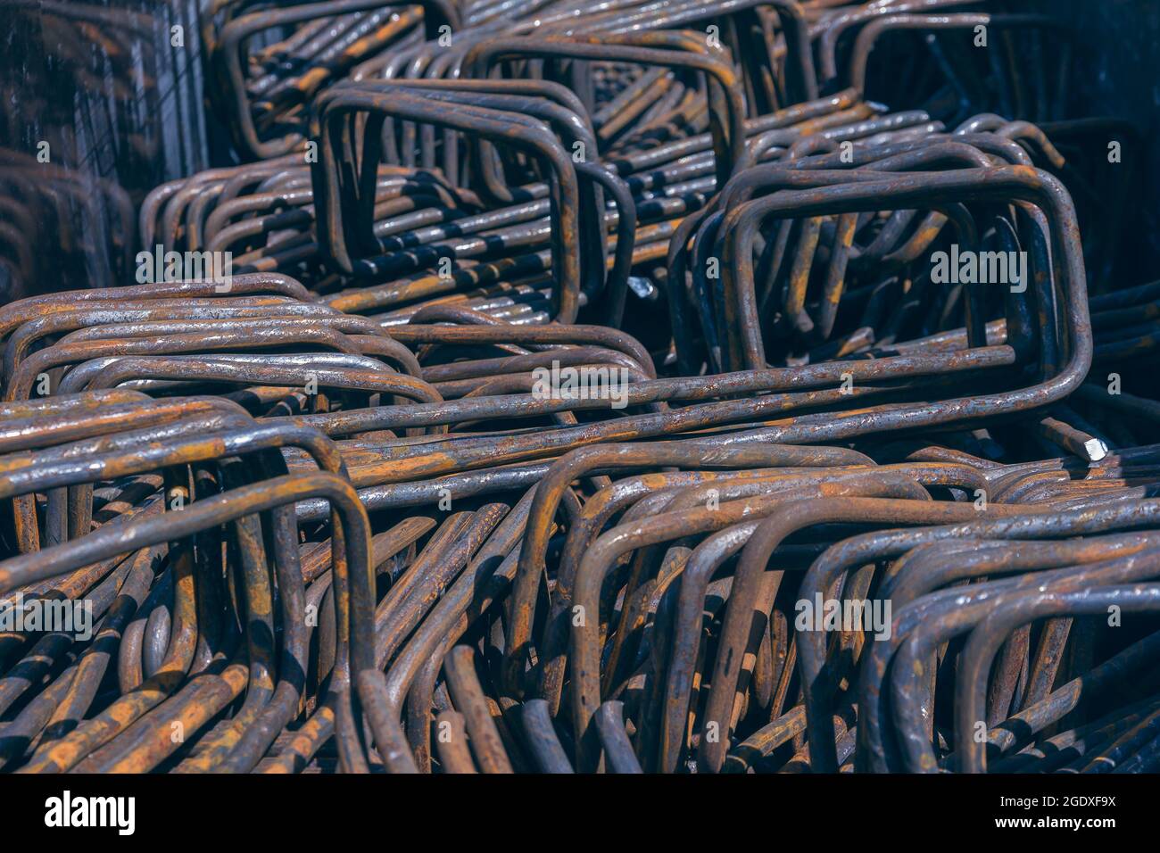Rebar texture. Reinforcement steel rod. Rusty rebar for concrete ...