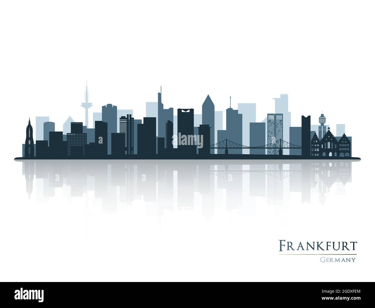 Germany panorama frankfurt main Stock Vector Images - Alamy