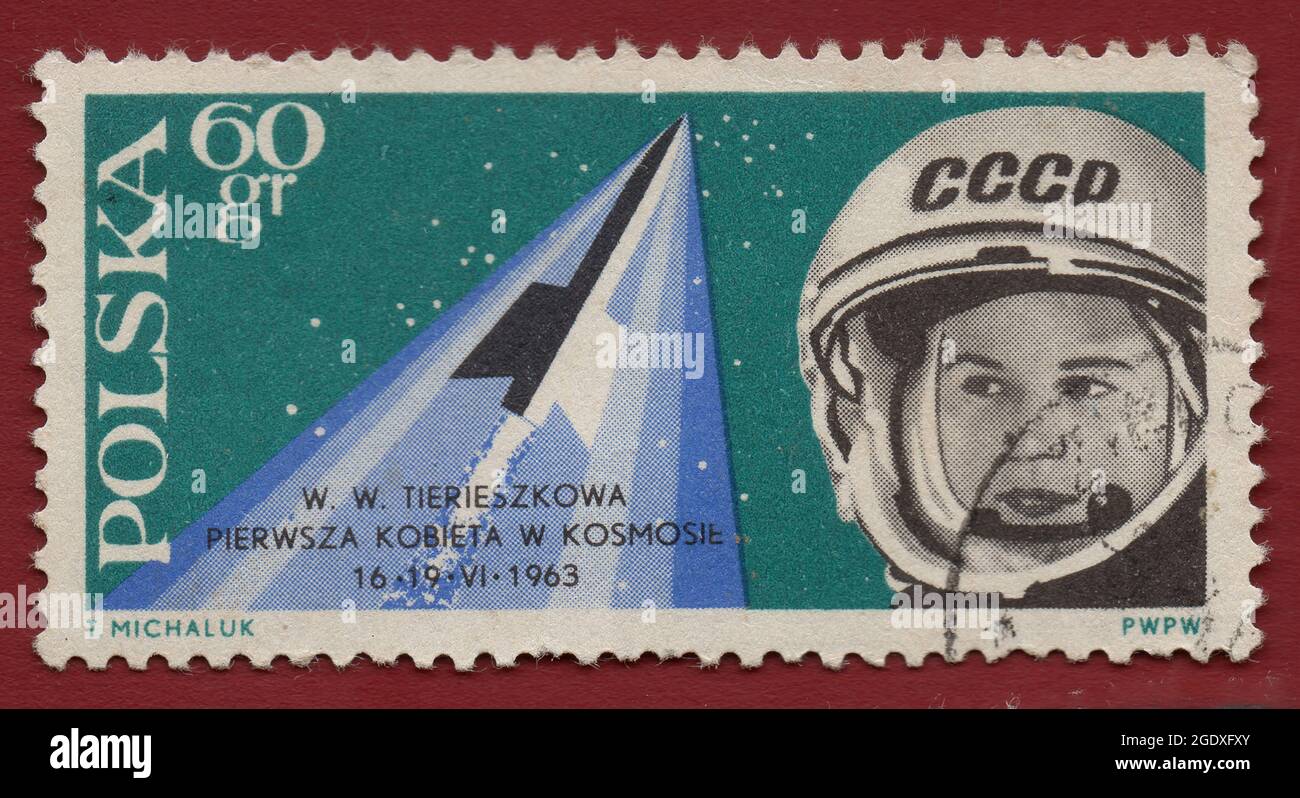 POLAND - CIRCA 1963: stamp printed by Poland, shows Valentina ...