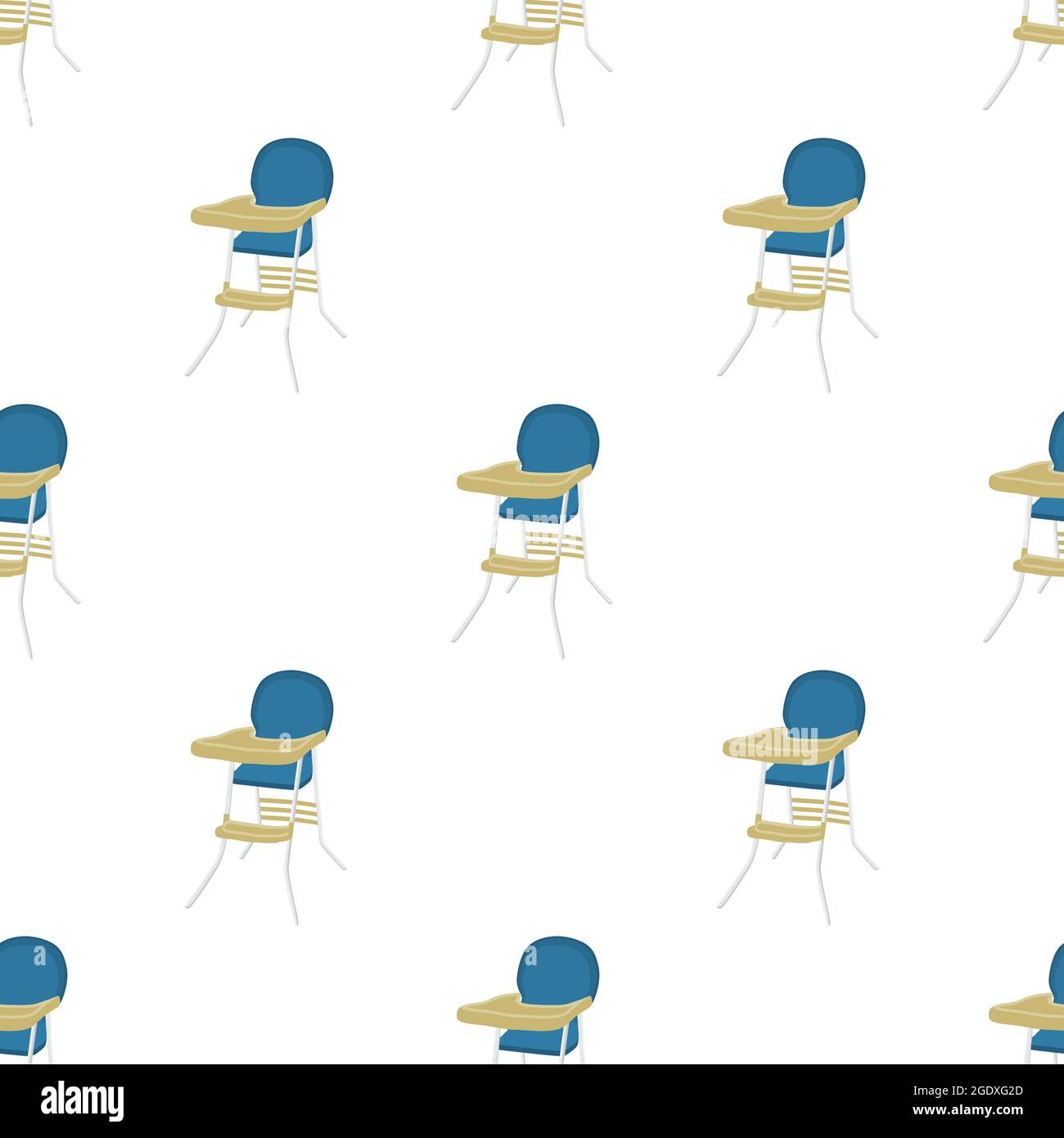 Illustration on theme colorful modern child high chair for baby feeding ...