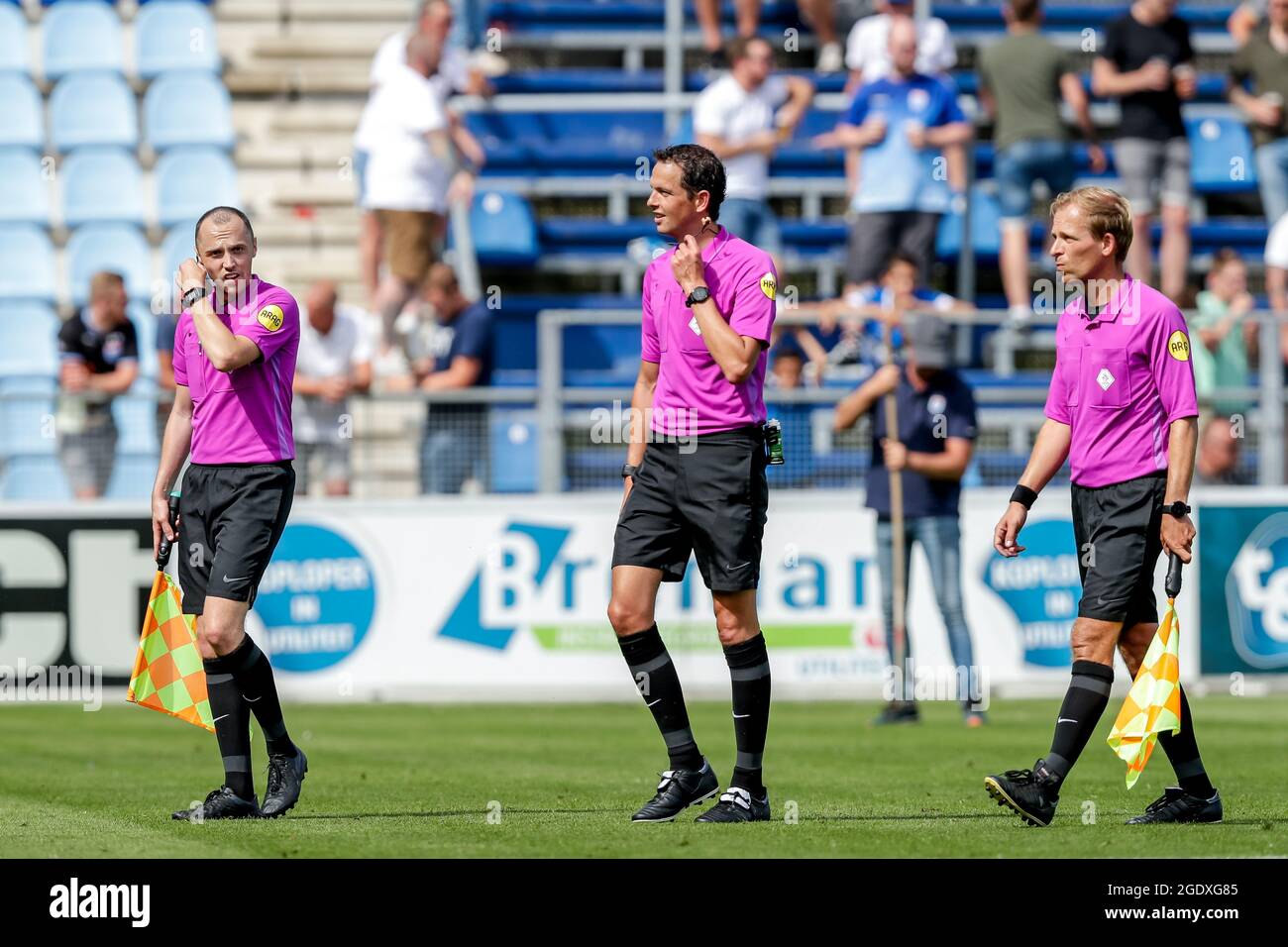 ZWOLLE, NETHERLANDS - AUGUST 15: assistant referee Niels van Kampen ...