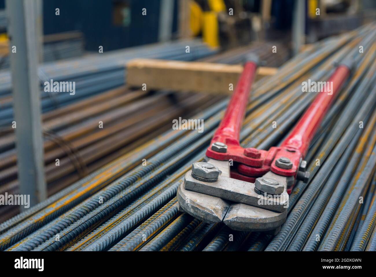 Large Pliers or clipper for cutting wire or steel bars. Hand manual ...