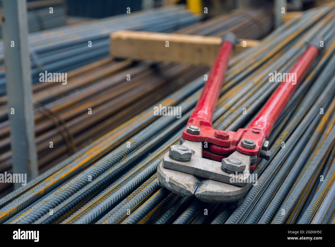 Large Pliers or clipper for cutting wire or steel bars. Hand manual ...