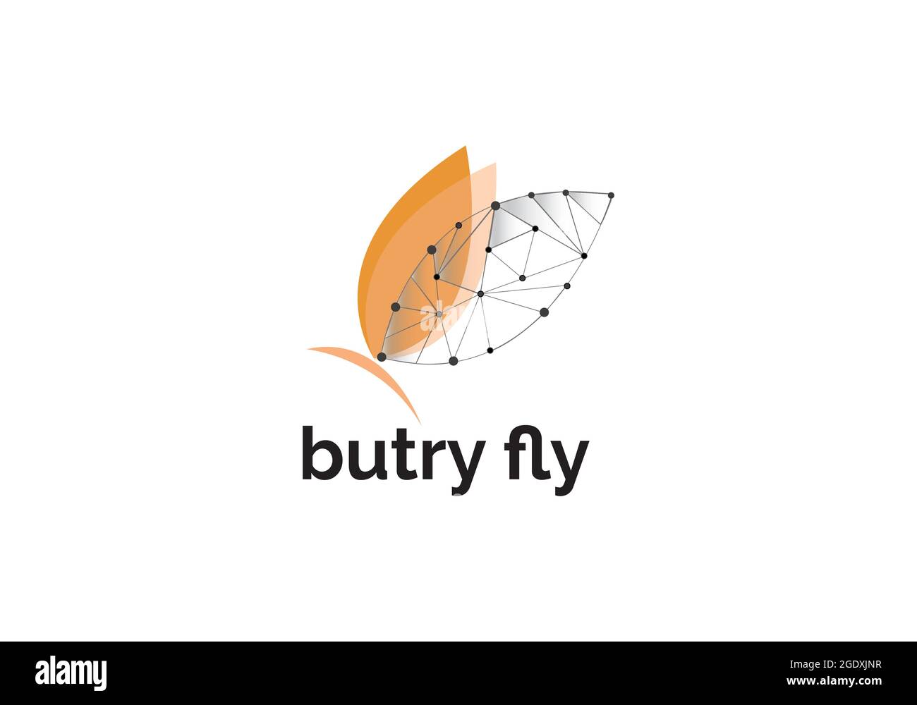 digital butter fly logo design template Stock Vector Image & Art - Alamy